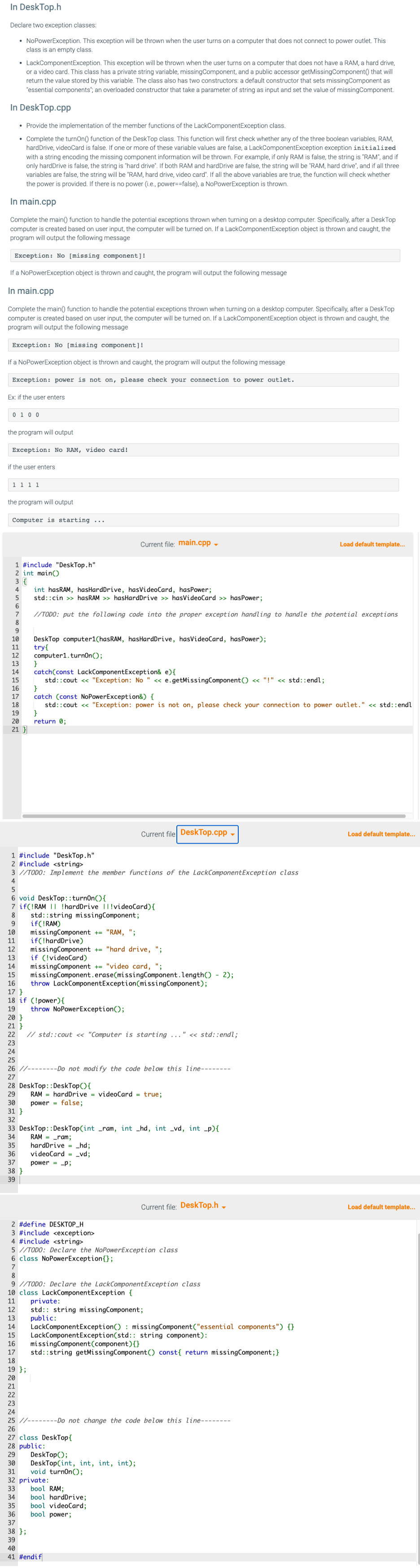 Solved In DeskTop.hclass is an empty class.return the value | Chegg.com