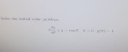 Solved Salve the initial value problem. | Chegg.com
