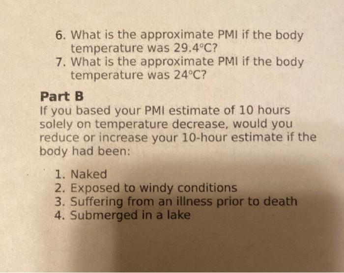 Solved Questions Part A 1. Determine the approximate PMI | Chegg.com