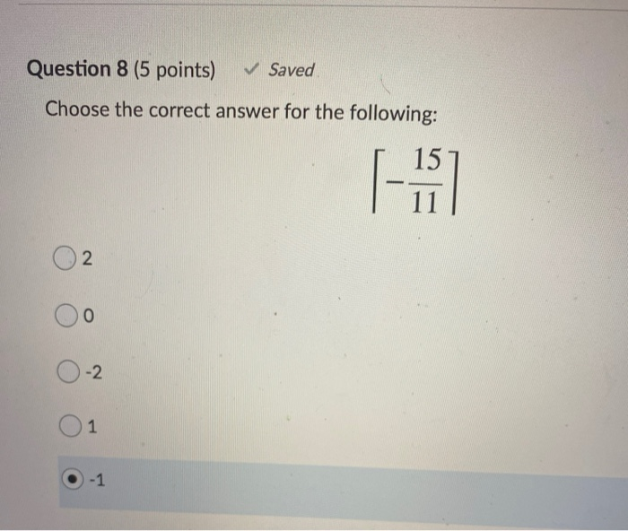 Solved Question 8 (5 points) Saved Choose the correct | Chegg.com