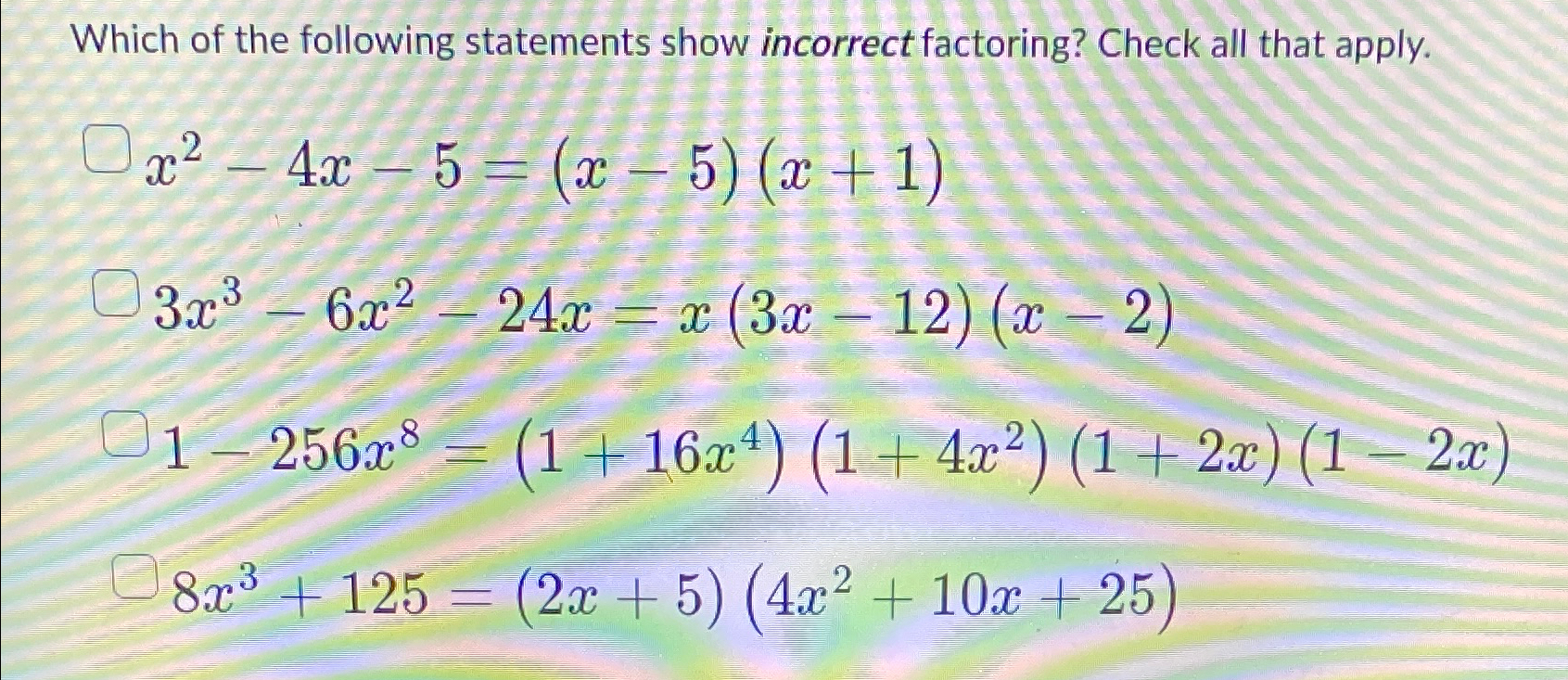 Solved Which of the following statements show incorrect | Chegg.com
