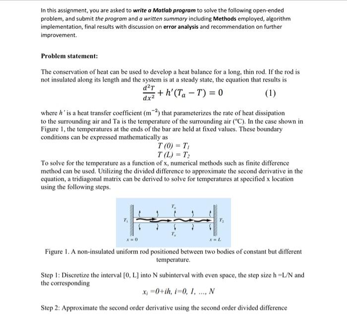 Solved In this assignment, you are asked to write a Matlab | Chegg.com