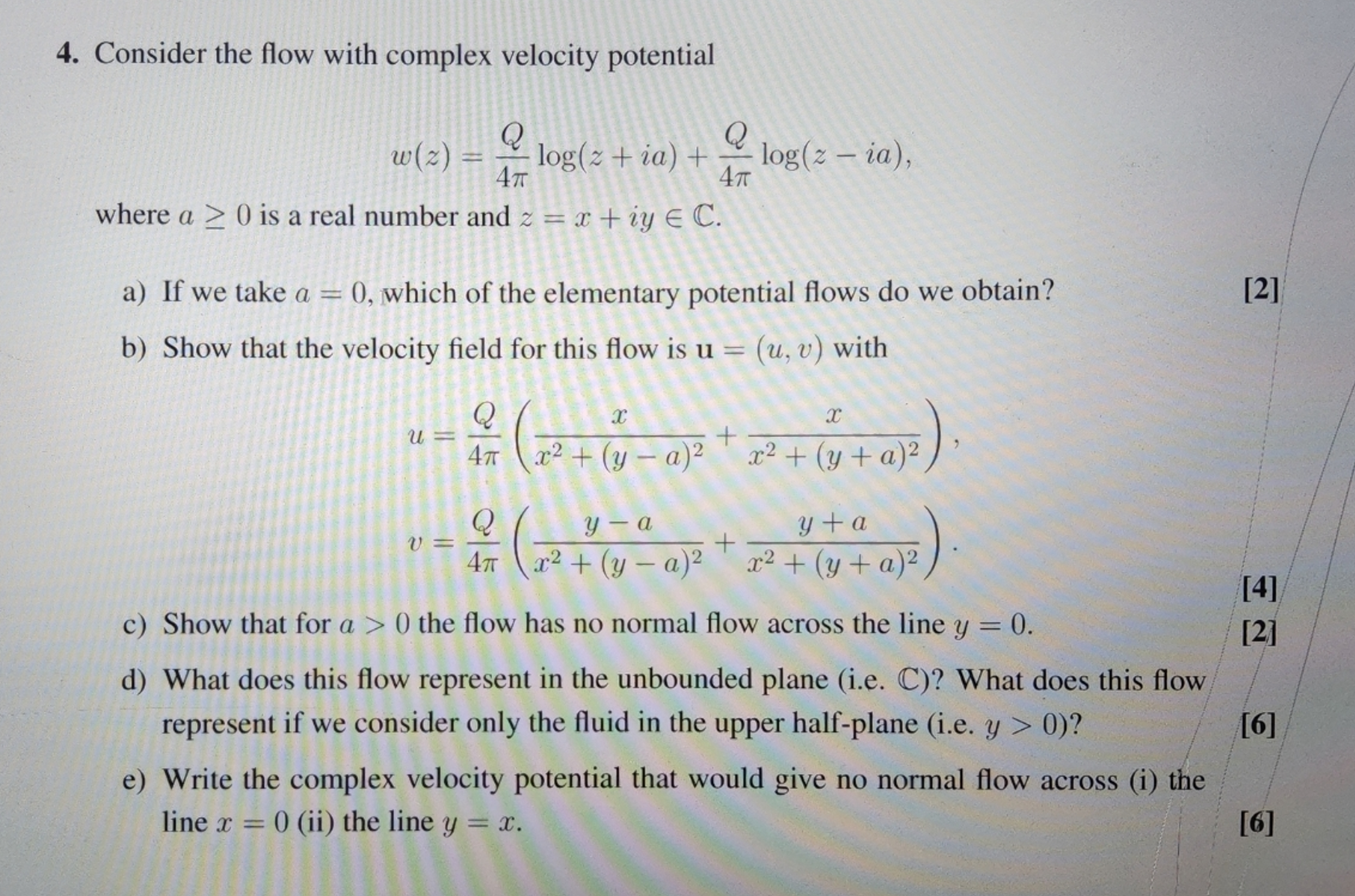 Consider the flow with complex velocity | Chegg.com