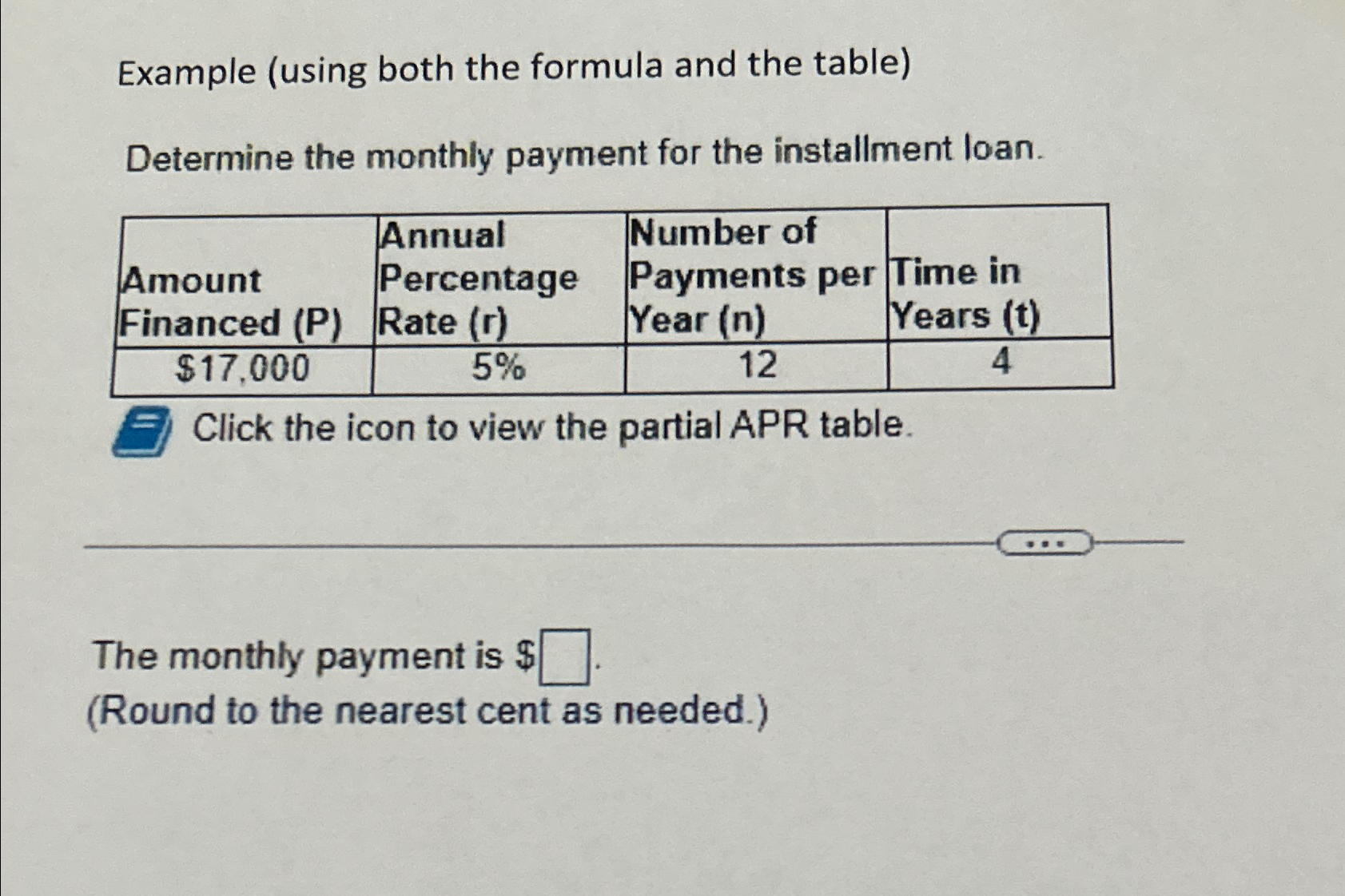 Solved Example (using both the formula and the | Chegg.com