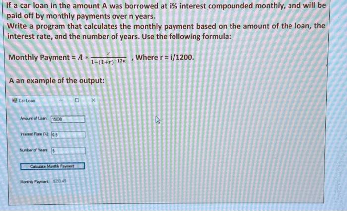 Solved If a car loan in the amount A was borrowed at i\% | Chegg.com Solved If a car loan in the amount A was borrowed at i\% | Chegg.com