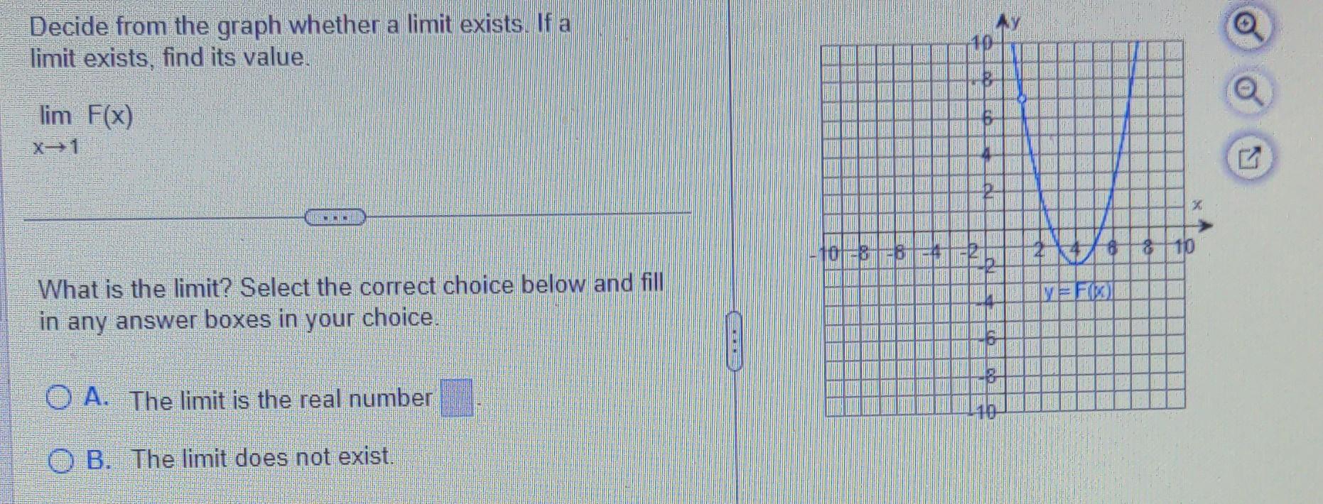 Solved Decide from the graph whether a limit exists. If | Chegg.com