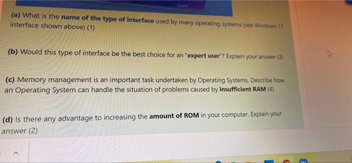 (a) What is the name of the type of interface used by | Chegg.com