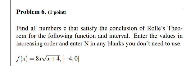 Solved Find all numbers \\( \\mathrm{c} \\) that satisfy the | Chegg.com