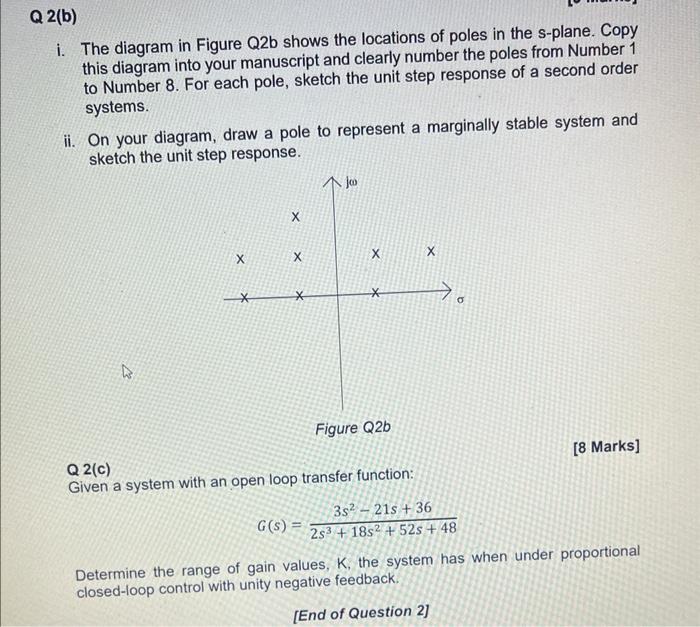 Solved i. The diagram in Figure Q2b shows the locations of | Chegg.com