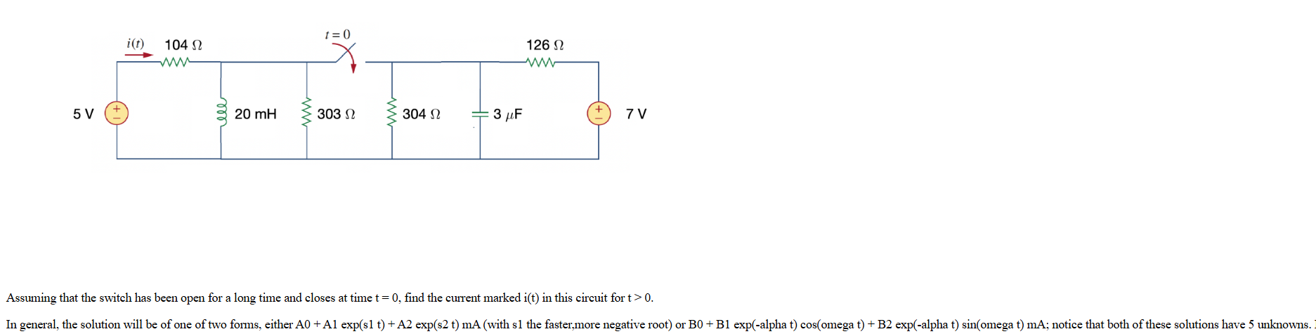 Solved Assuming that the switch has been open for a long | Chegg.com
