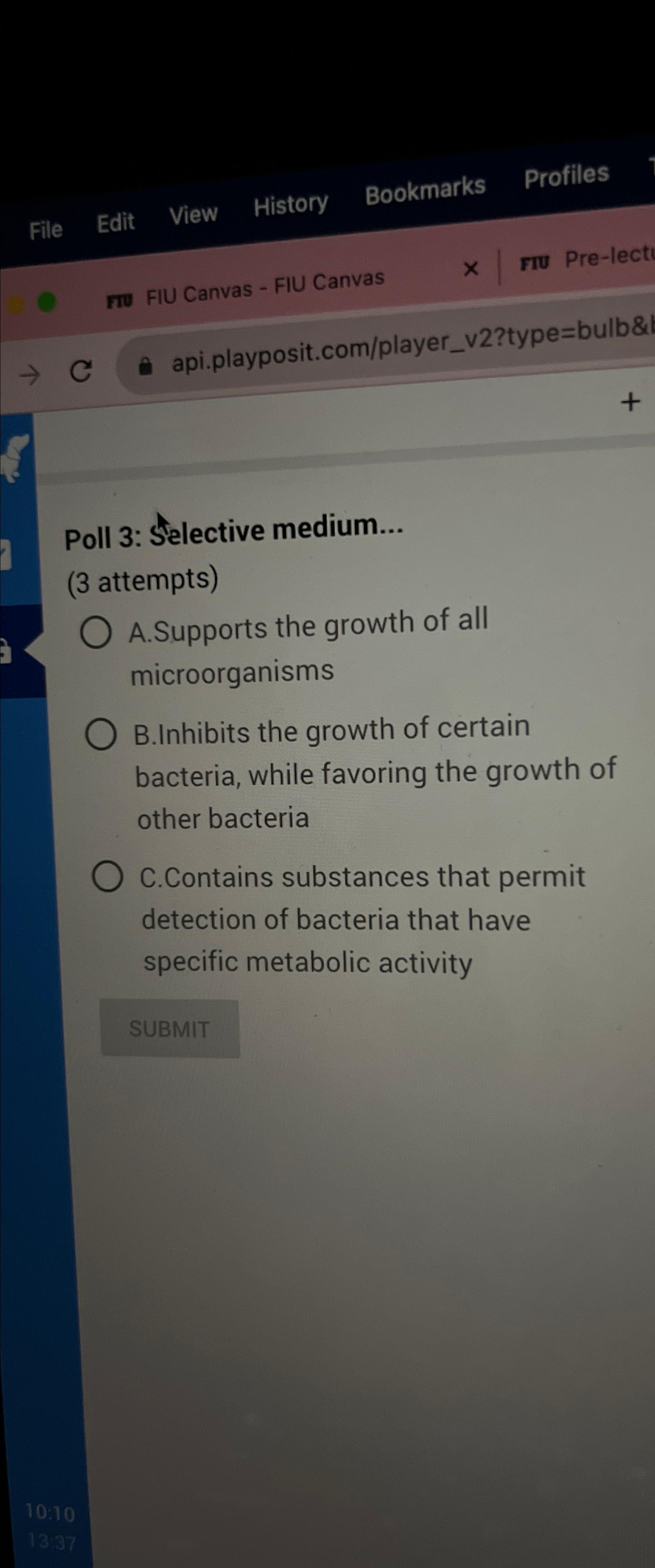 Solved Poll 3: Selective medium...(3 ﻿attempts)A.Supports | Chegg.com