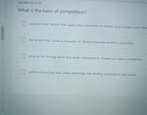 Solved Question 49 ﻿of 50What is the basis of | Chegg.com