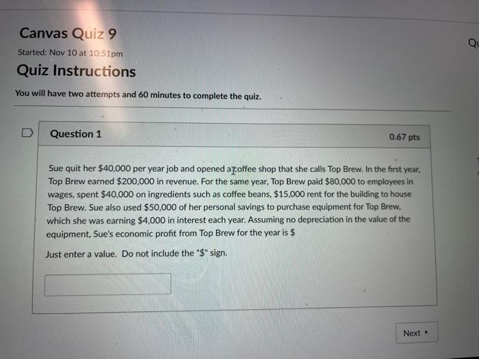 Solved Quiz Instructions You will have two attempts and 60 | Chegg.com