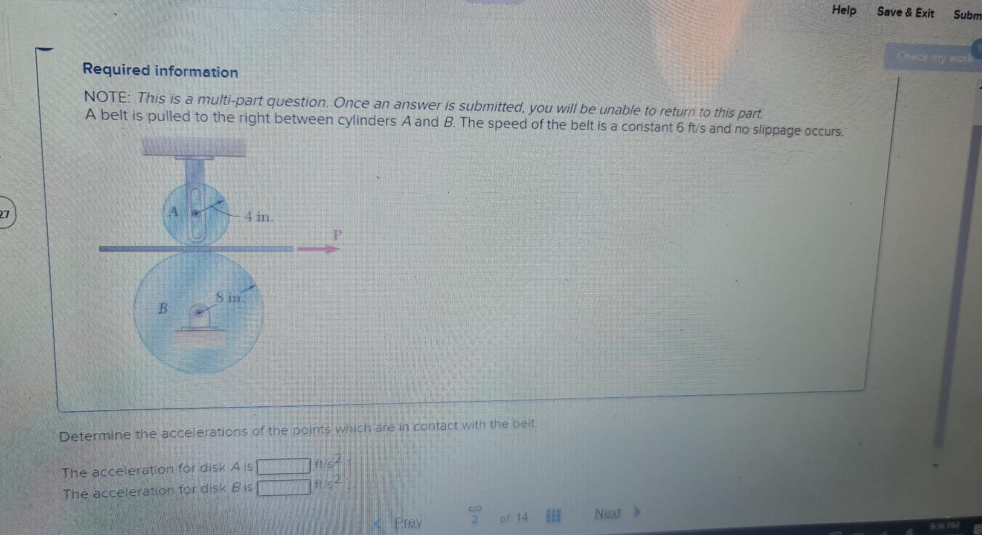 Solved Help Save & Exit Subm Required information NOTE: This | Chegg.com