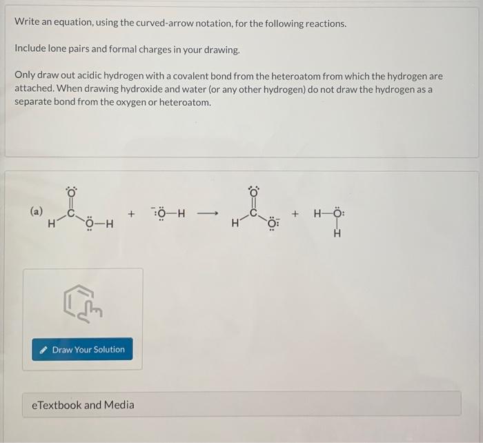 Solved Write an equation, using the curved-arrow notation, | Chegg.com