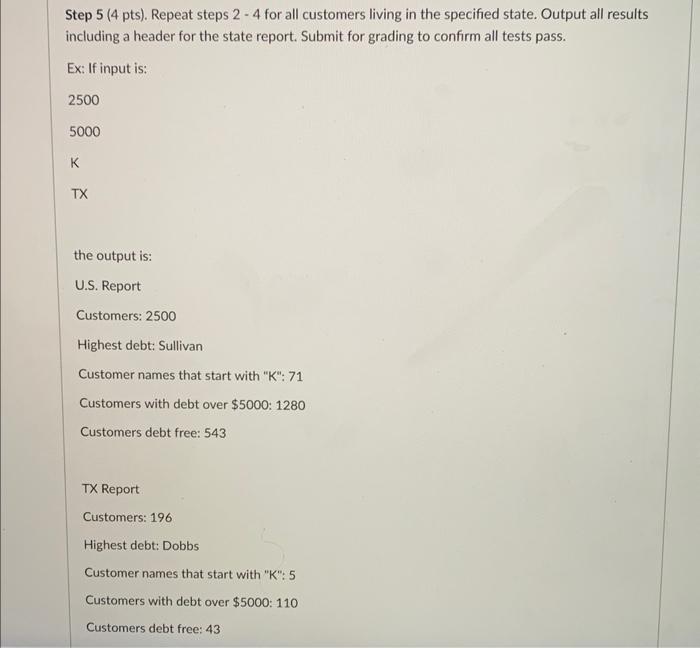 Solved Step 0. Review the starter code in the main portion | Chegg.com