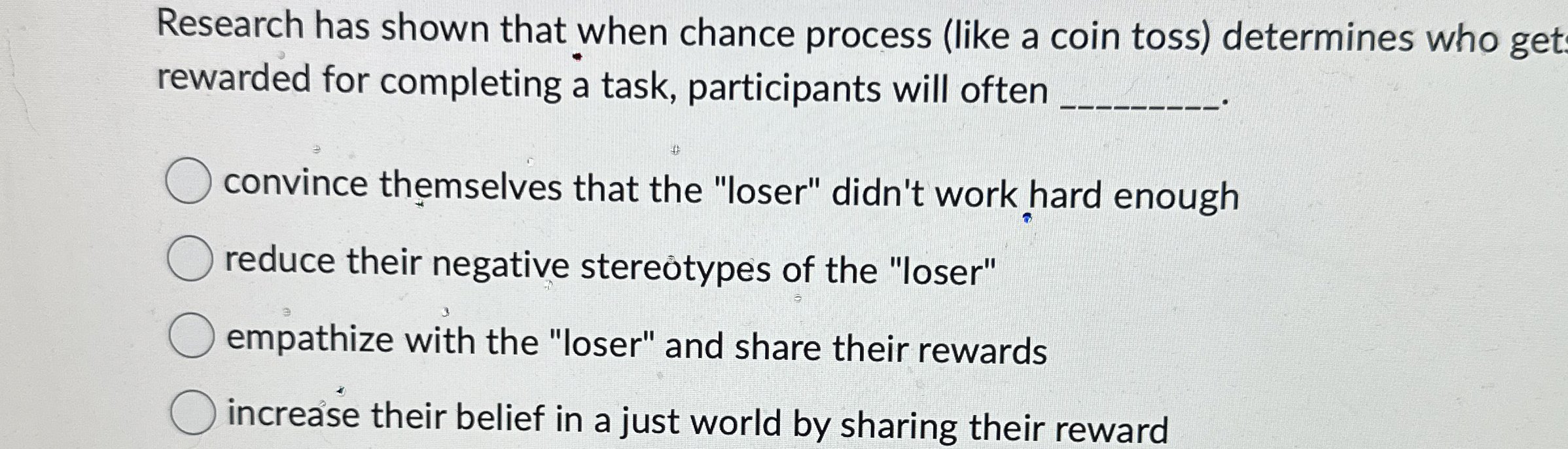 Solved Research has shown that when chance process (like a | Chegg.com