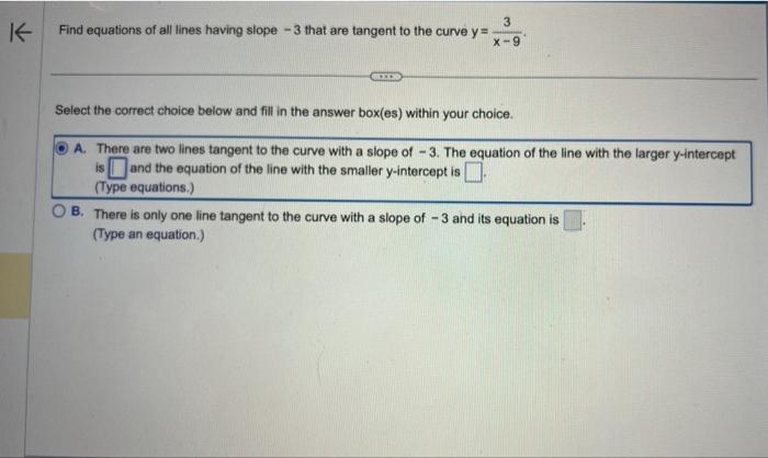Solved Find equations of all lines having slope −3 that are | Chegg.com