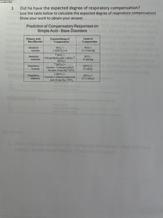 Solved Lester's Laboratory Values: Questions: 1. What | Chegg.com