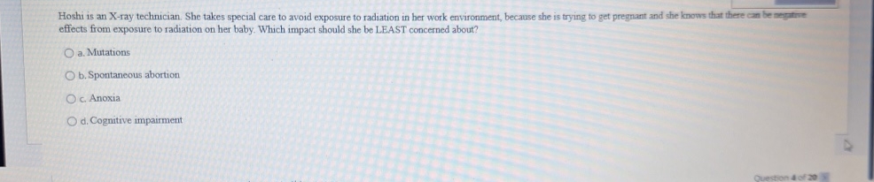 Solved Hoshi is an X-ray technician. She takes special care | Chegg.com