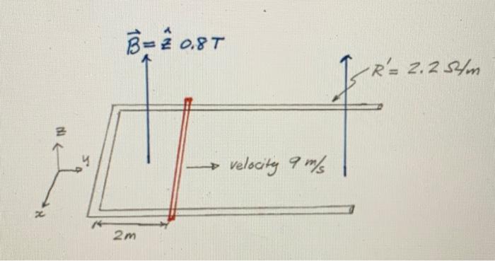 Solved A device is made of two parallel rails of 16m and | Chegg.com