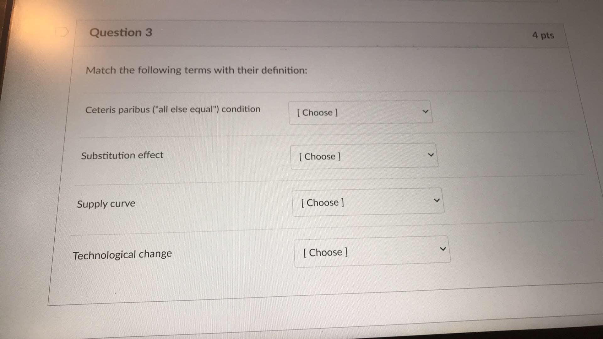 Solved Question 3Match the following terms with their | Chegg.com