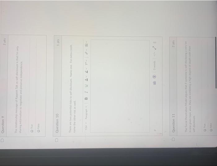 Question 1. 2 pts Which S O model deals wath Depth | Chegg.com