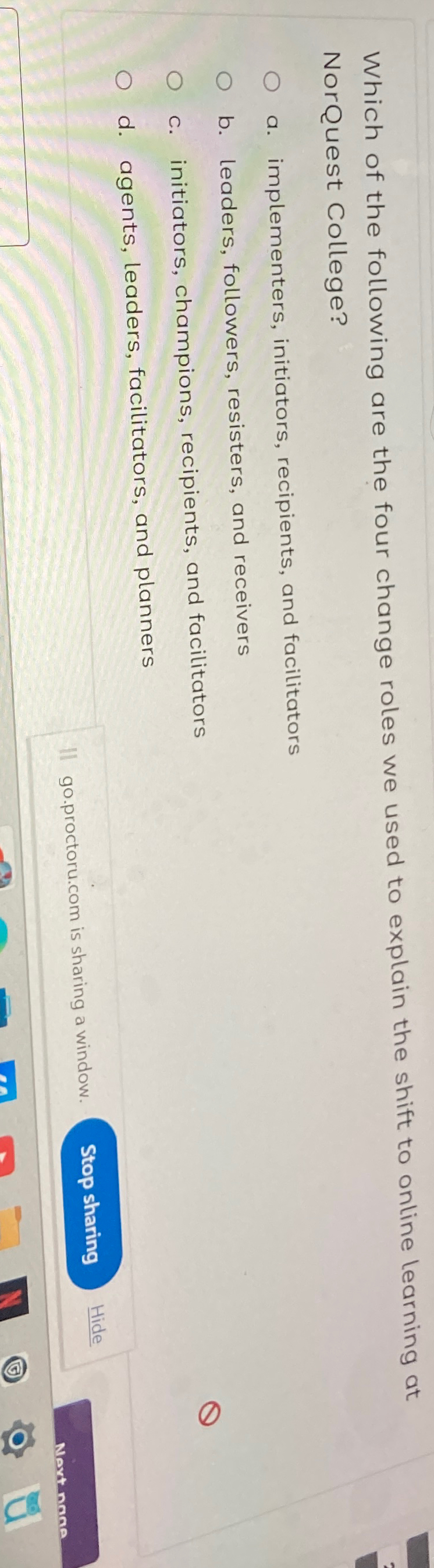 Solved Which of the following are the four change roles we | Chegg.com