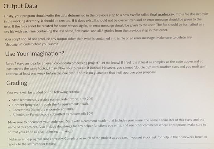 Solved Data Wrangling Project Your second project will be to | Chegg.com