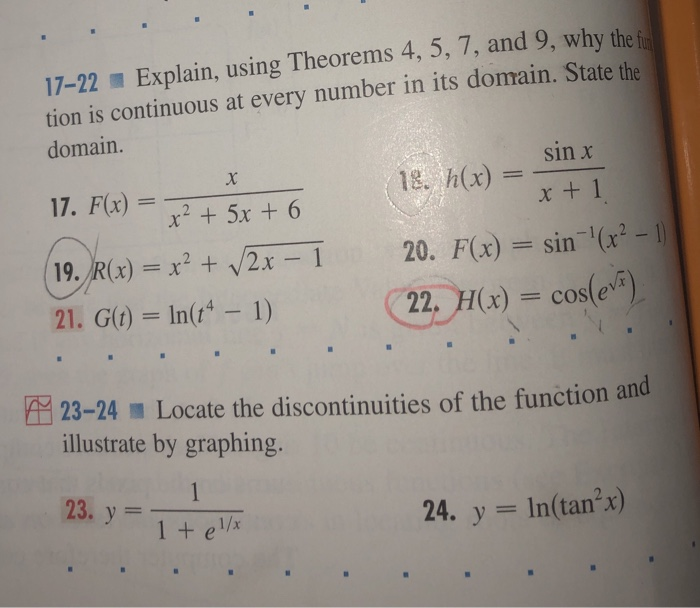 Solved 17-22 Explain, using Theorems 4, 5, 7, and 9, why the | Chegg.com
