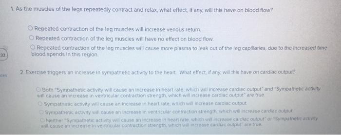 Solved 1. As the muscles of the legs repeatedly contract and | Chegg.com