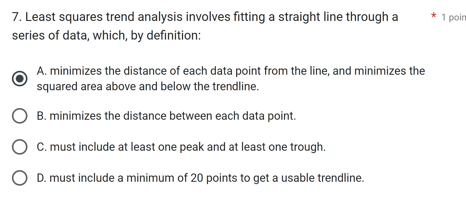 Solved Least squares trend analysis involves fitting a | Chegg.com