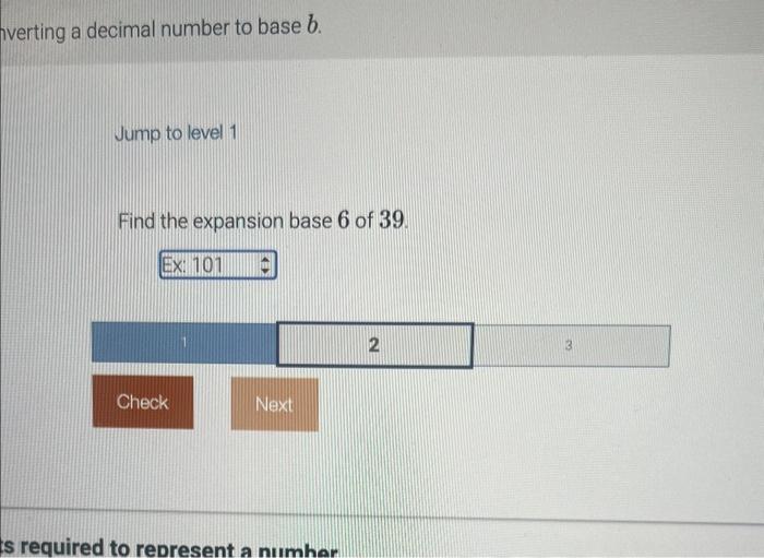 Solved verting a decimal number to base b. Jump to level 1 | Chegg.com