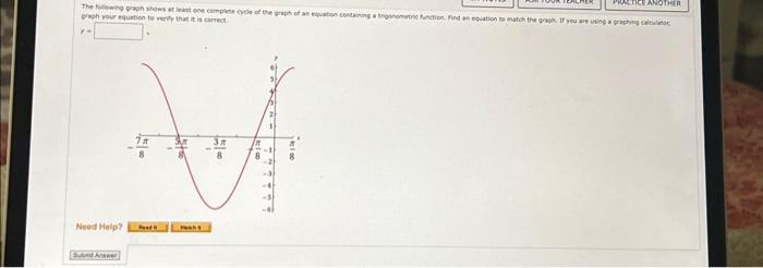Solved graph your equation to verify that it is correct | Chegg.com