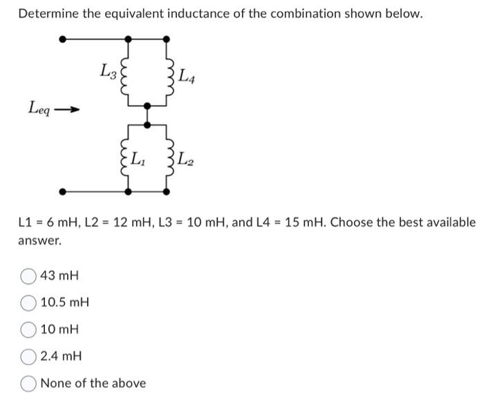 [Solved]: Determine the equivalent capacitance of the combi