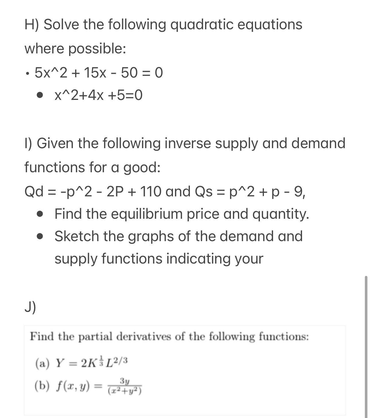 Solved Please solve the following it is only one question | Chegg.com