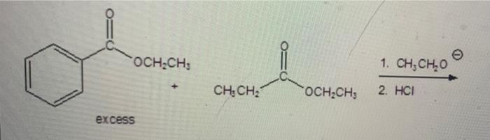 Solved OCH CH3 1. CH, CHO CH, CH2 OCH2CHE 2. HCI excess | Chegg.com