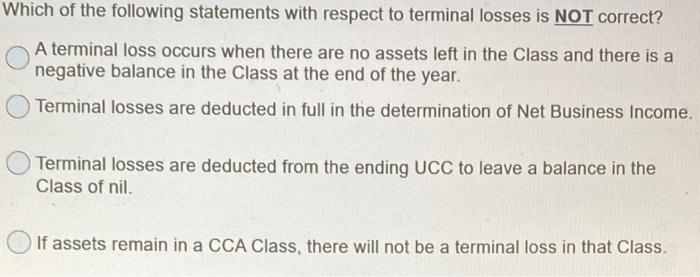 Solved Which of the following statements with respect to | Chegg.com