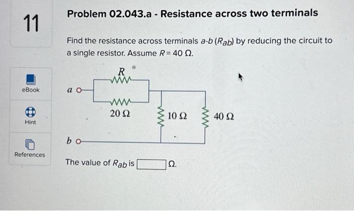 Solved Find the resistance across terminals a−b(Rab) by | Chegg.com