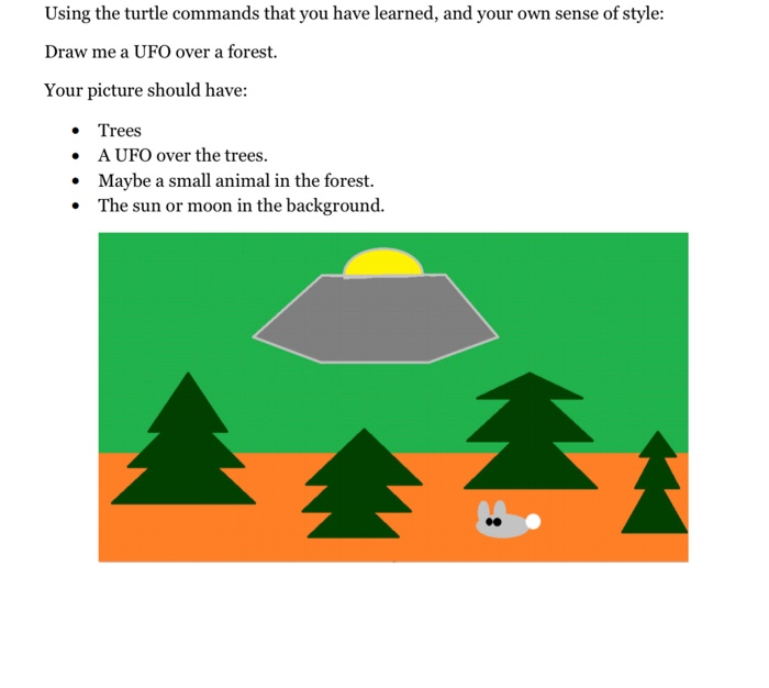 Solved Using The Turtle Commands That You Have Learned And 5816