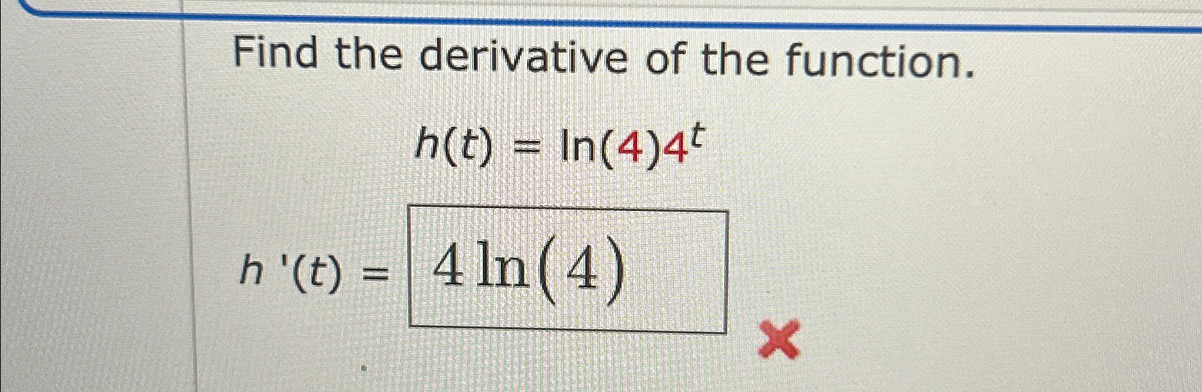 Solved Find the derivative of the | Chegg.com