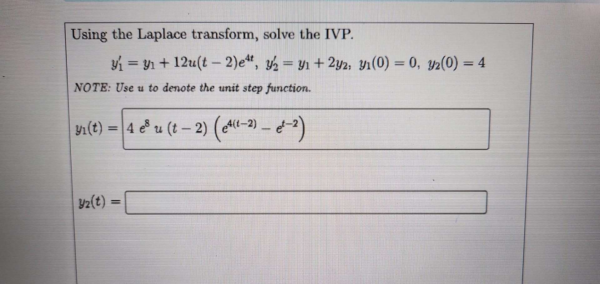 Solved Using the Laplace transform, solve the IVP. | Chegg.com