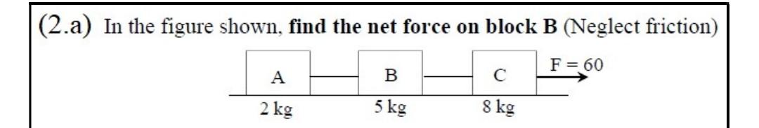 Solved (2.a) In the figure shown, find the net force on | Chegg.com