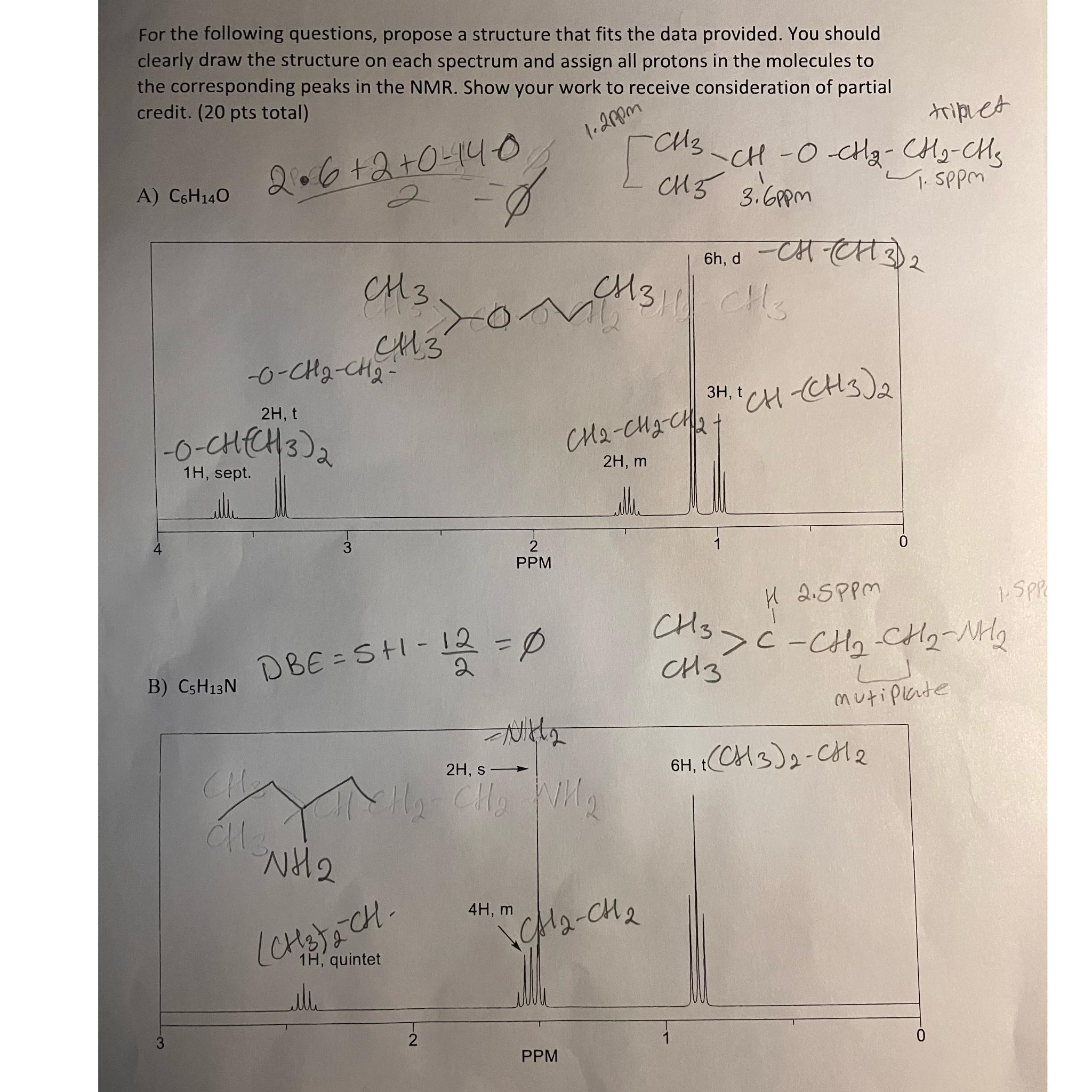 Solved For the following questions, propose a structure that | Chegg.com