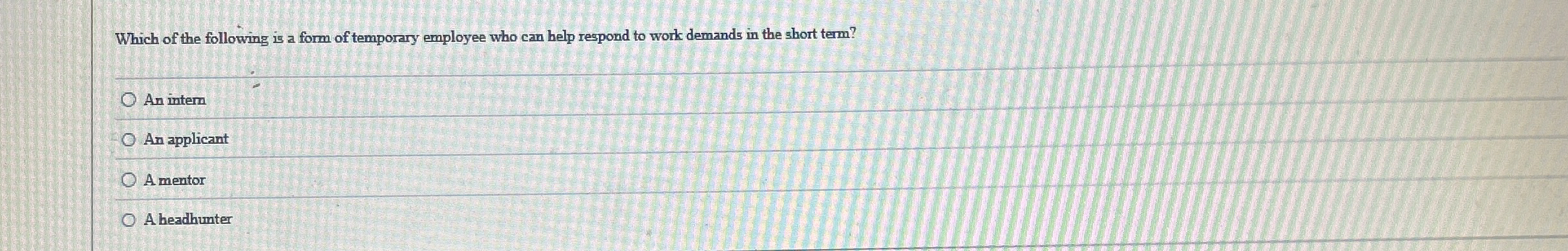 Solved Which of the following is a form of temporary | Chegg.com