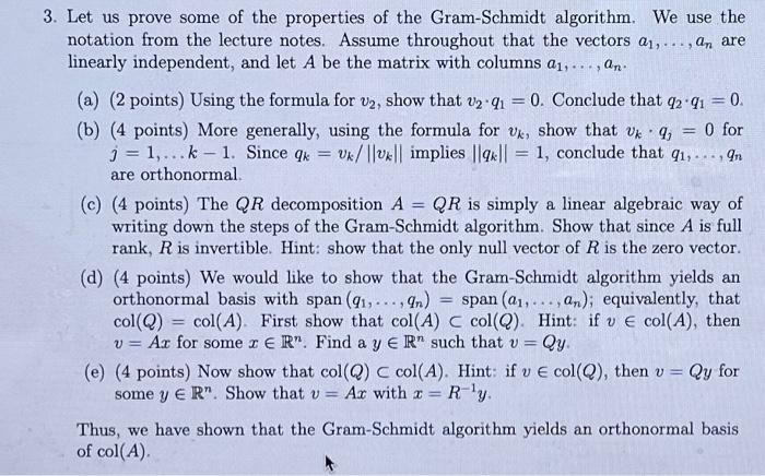 Solved 3. Let us prove some of the properties of the | Chegg.com