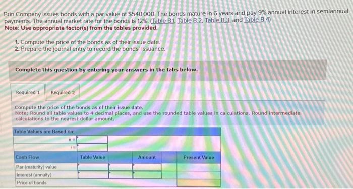 Solved Table B.3.Present Value of as Annuity of 1Brin | Chegg.com