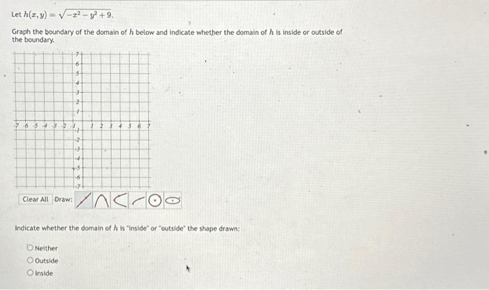Solved Let h(x, y) = √√x² − y² + 9. Graph the boundary of | Chegg.com