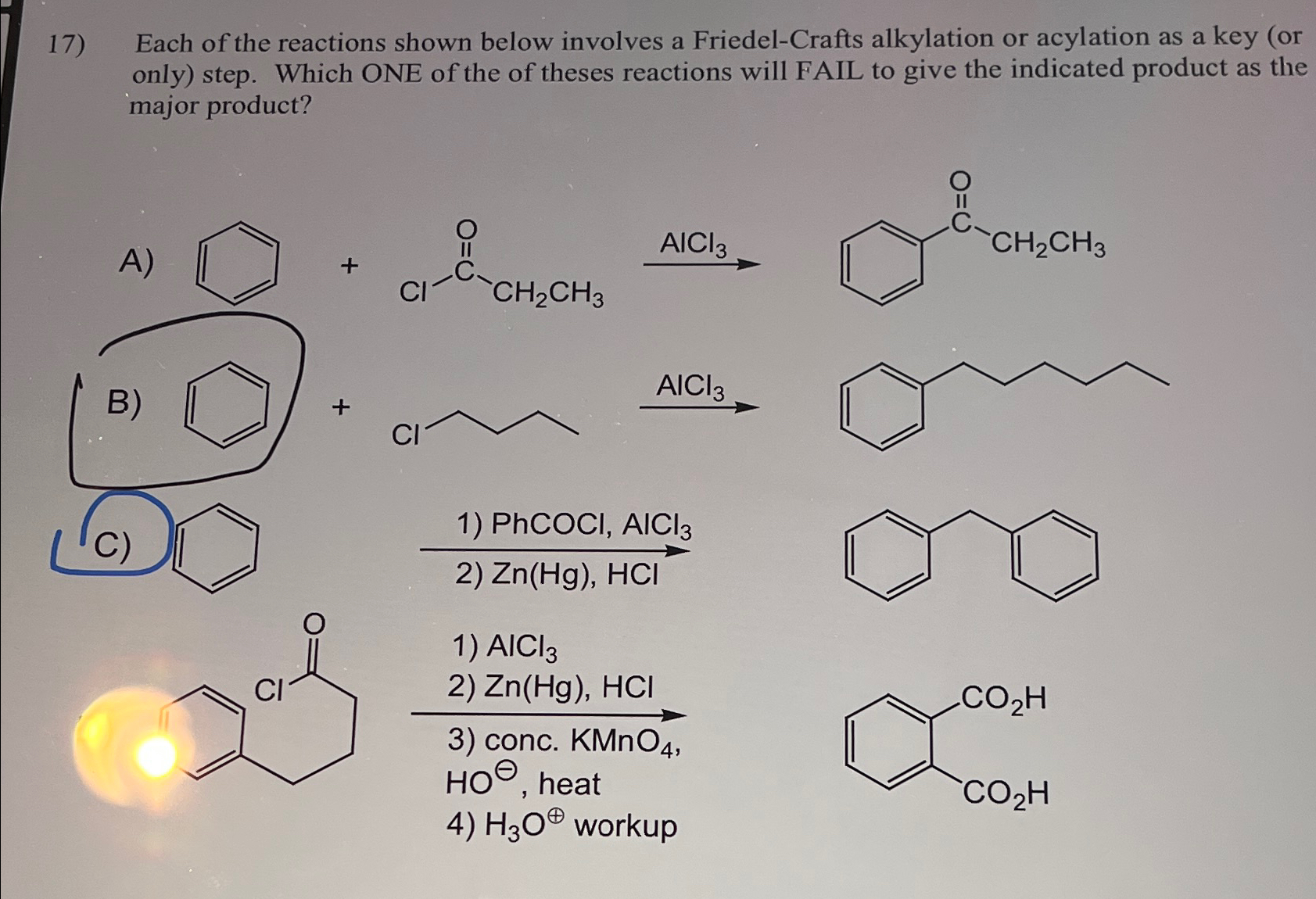 Solved Each of the reactions shown below involves a | Chegg.com
