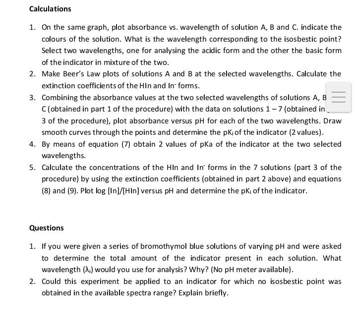 Solved Calculations 1. On the same graph, plot absorbance | Chegg.com
